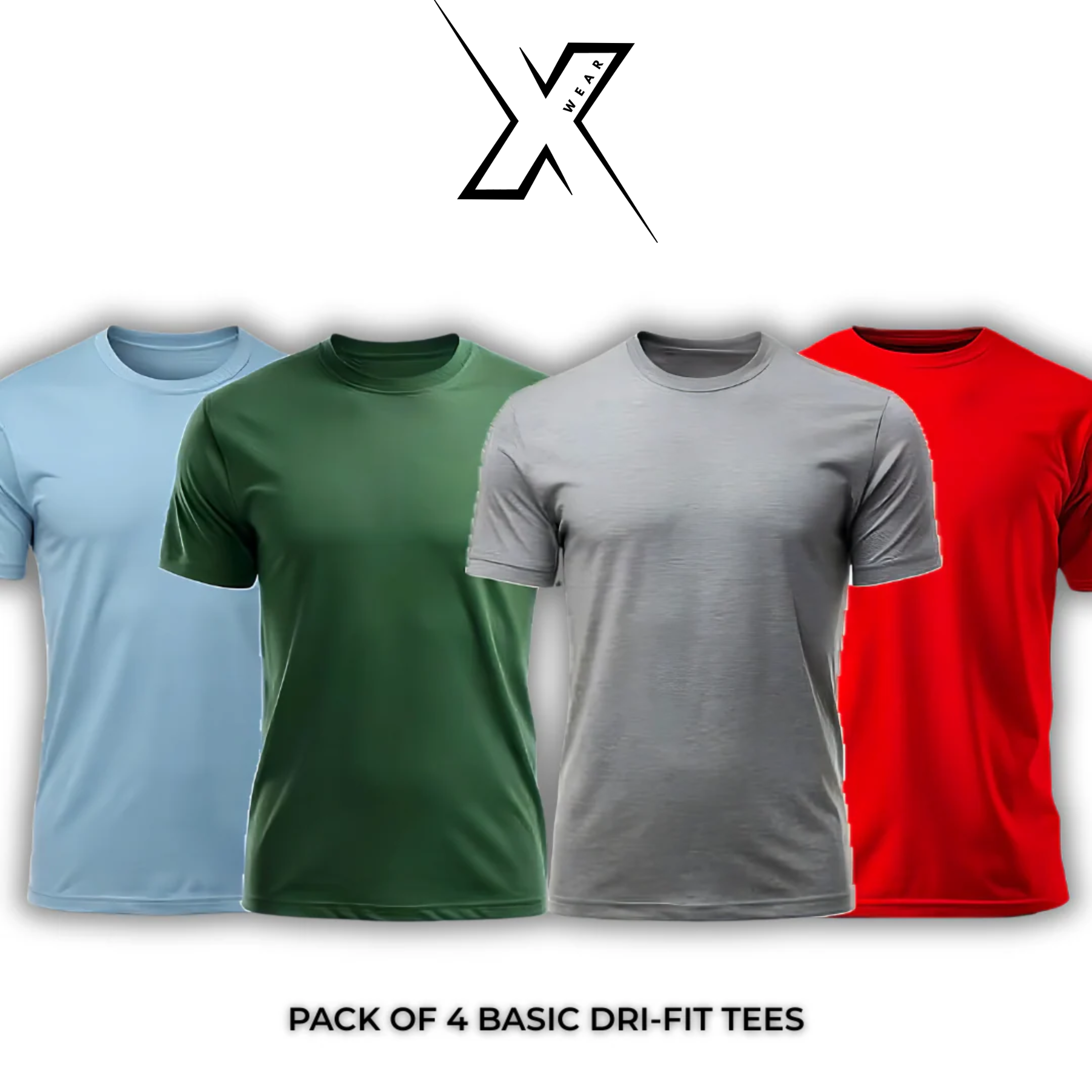 Pack of 4 Basic Dri-Fit Tees – X Wear
